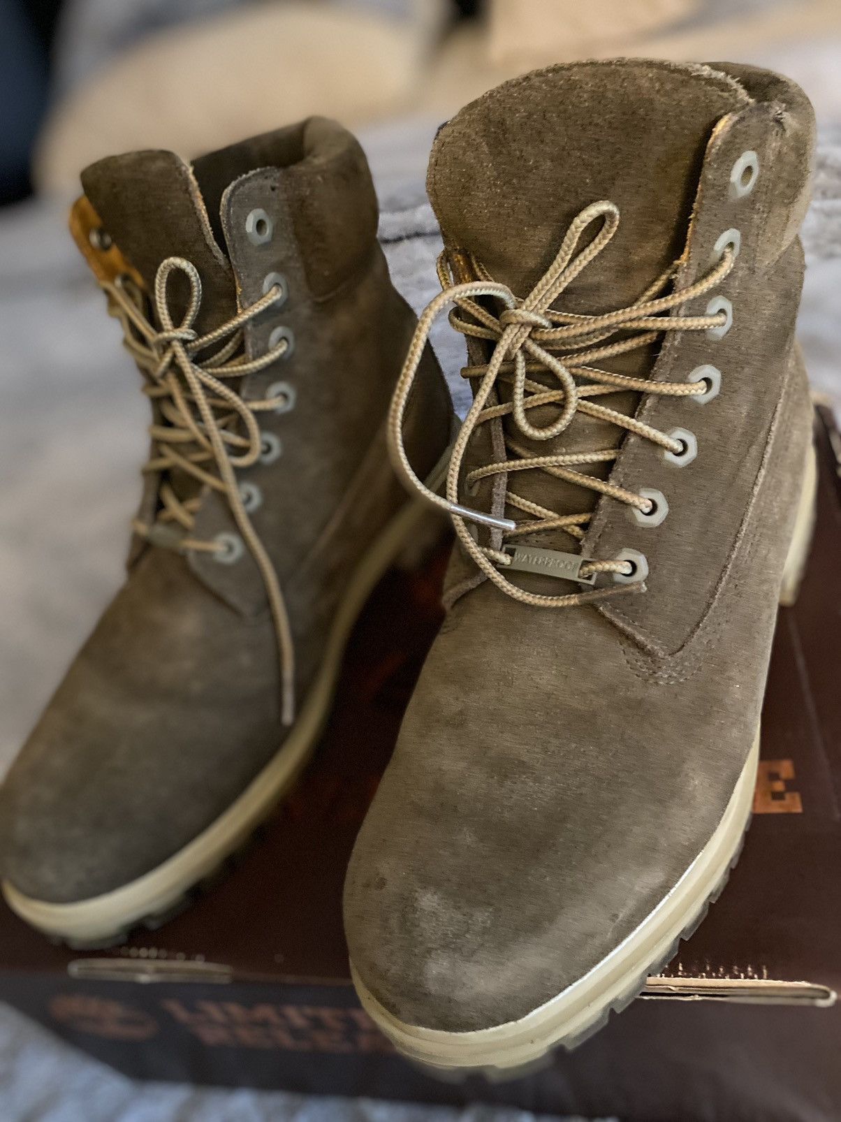 Timberland Timberland Olive Suede Boots | Grailed