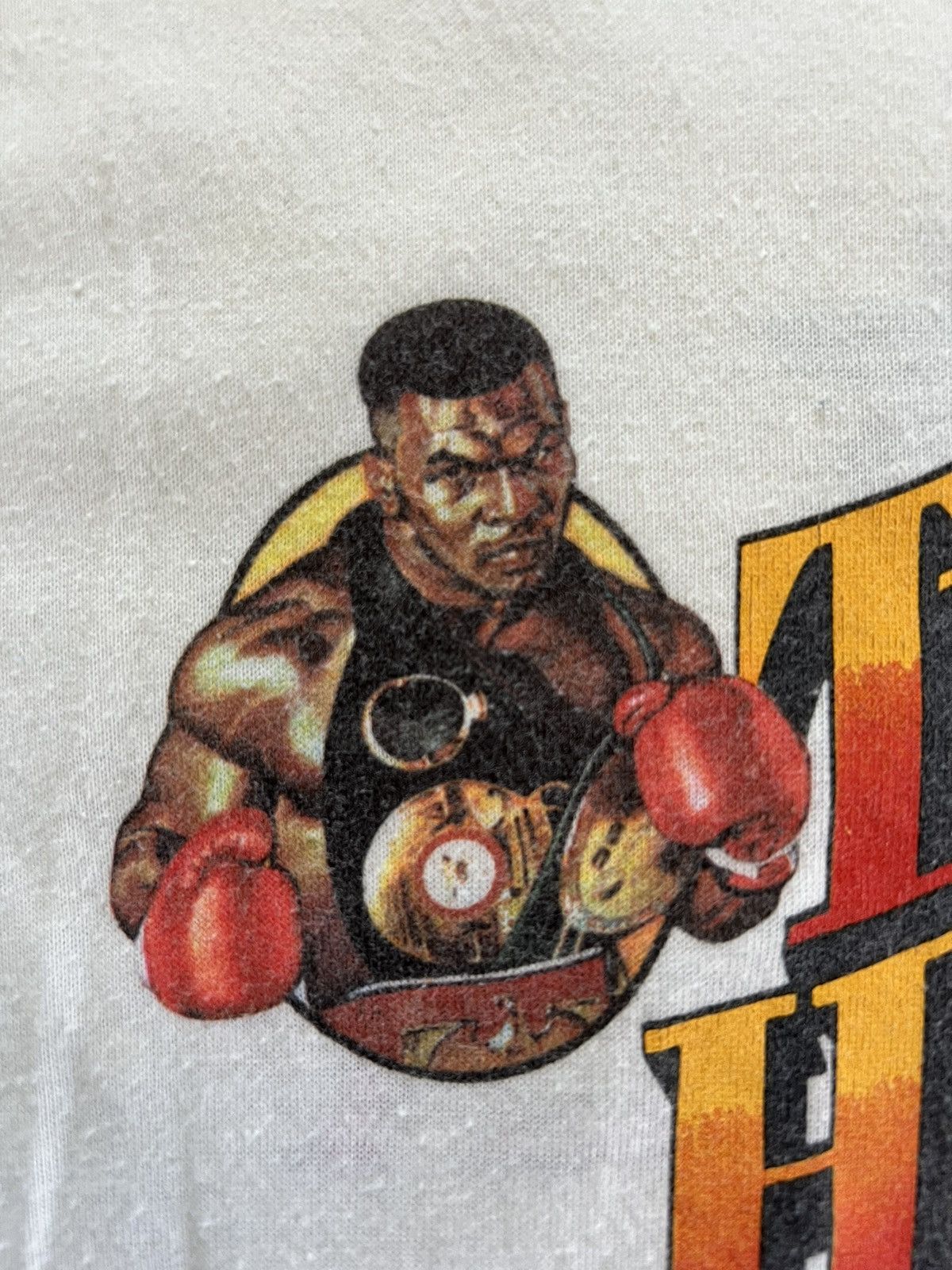 Vintage RARE Vtg 80s Mike Tyson Holmes Single Stitch Graphic Shirt M ...