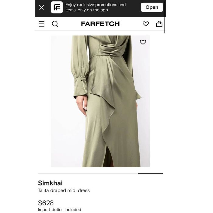 Jonathan Simkhai SIMKHAI TALITA DRAPED MIDI DRESS | Grailed