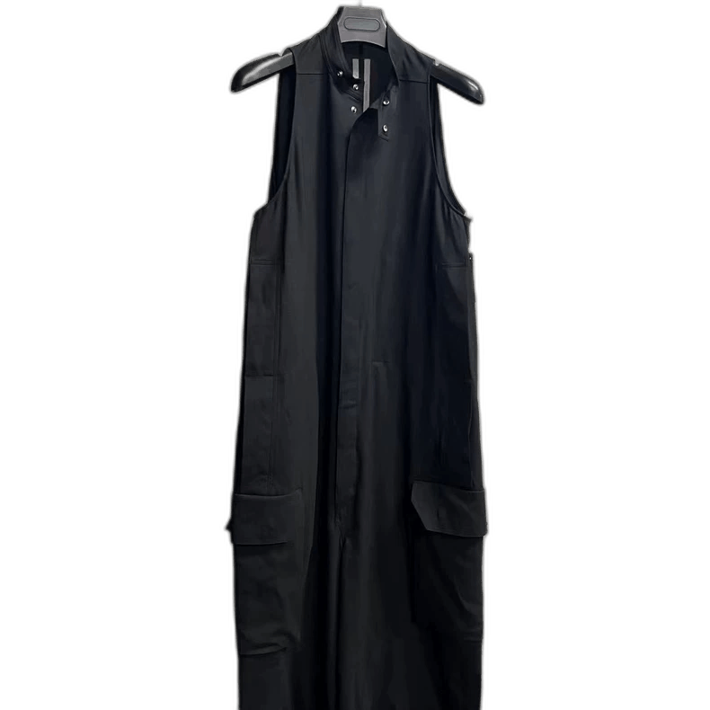 Rick Owens rick owens Black solid one-piece two-pocket design one-piece ...