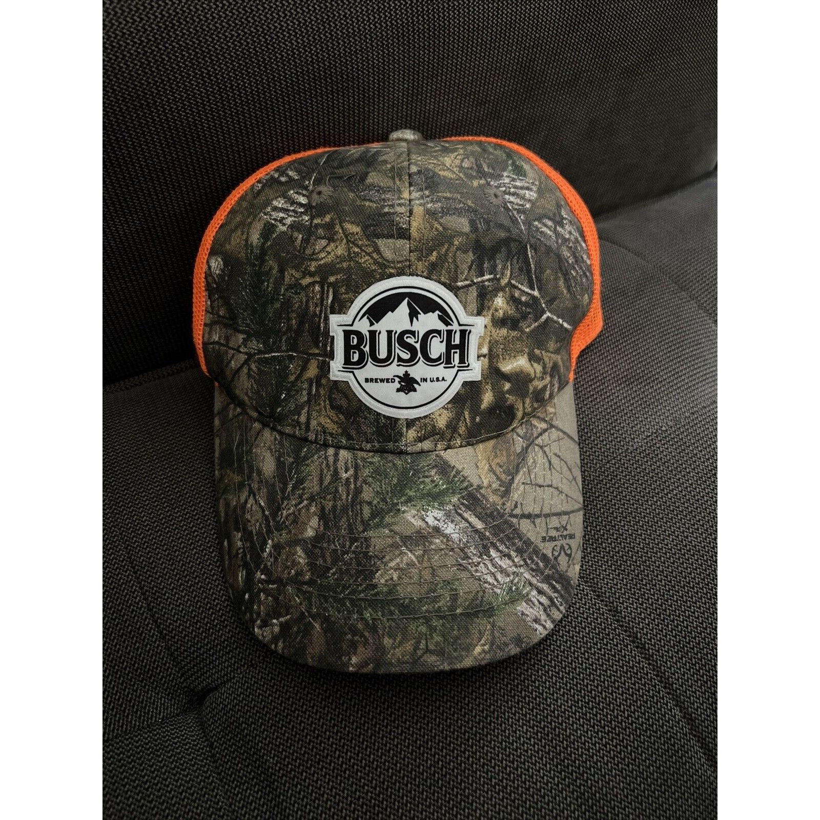 Port Authority Busch Beer Camo Hunter Orange Trucker Cap | Grailed