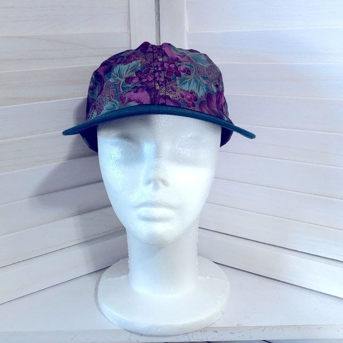 Vintage Vintage NWOT 90s boho tropical teal purple plum grape hat | Grailed