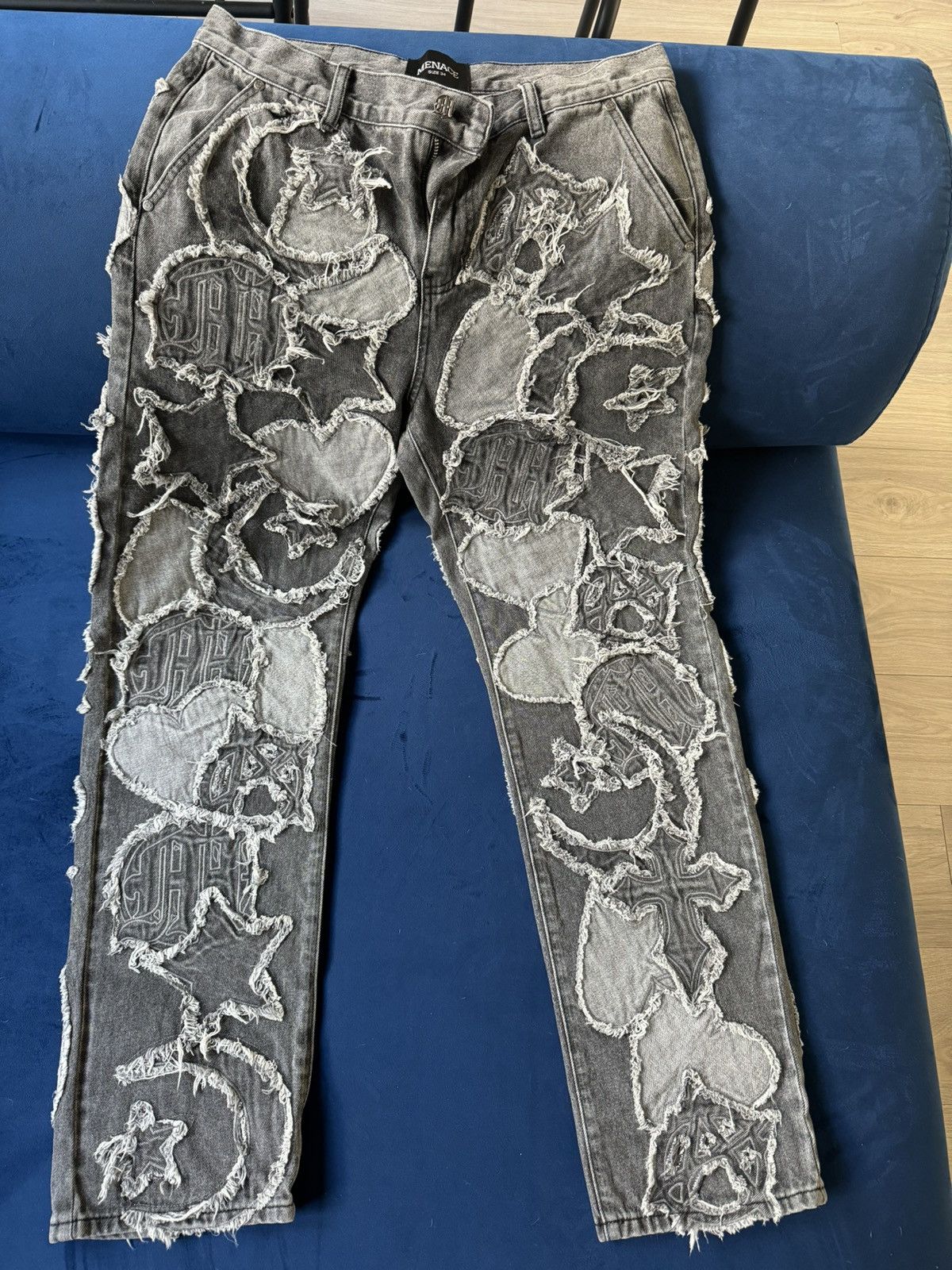 Menace × Streetwear Menace los angeles “iconography” denim jeans | Grailed