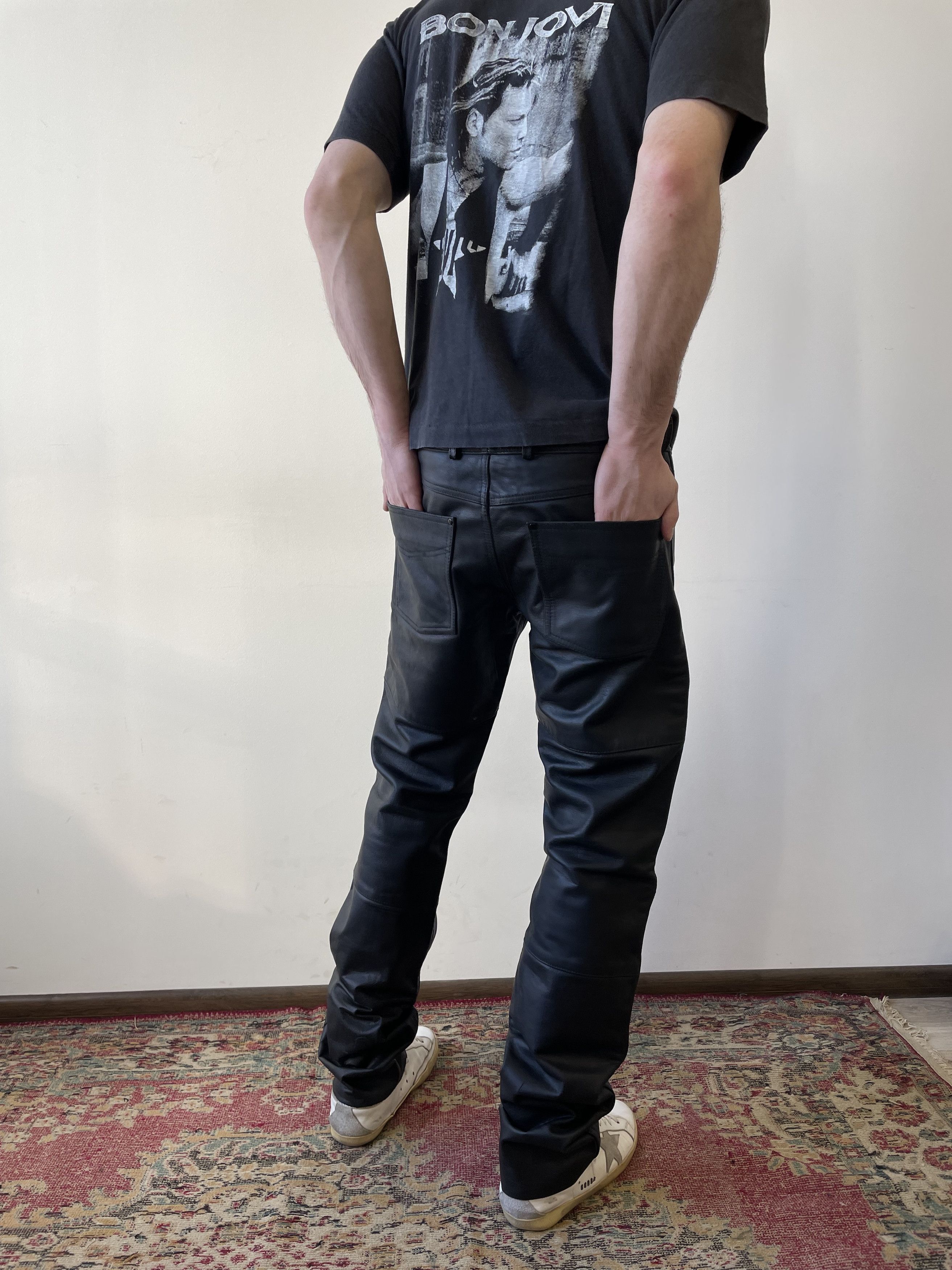 Leather × Streetwear × Vintage Highway 1 Leather Moto Biker Pants ...