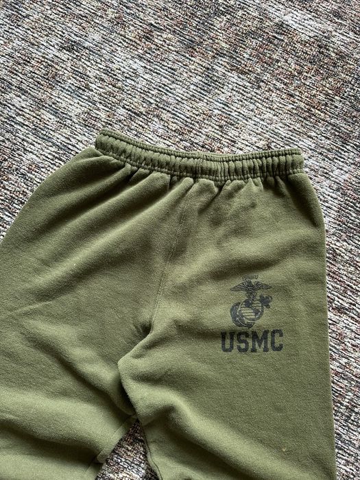 Vintage 1990s Vintage USMC Made in USA Army Green Sweatpants | Grailed