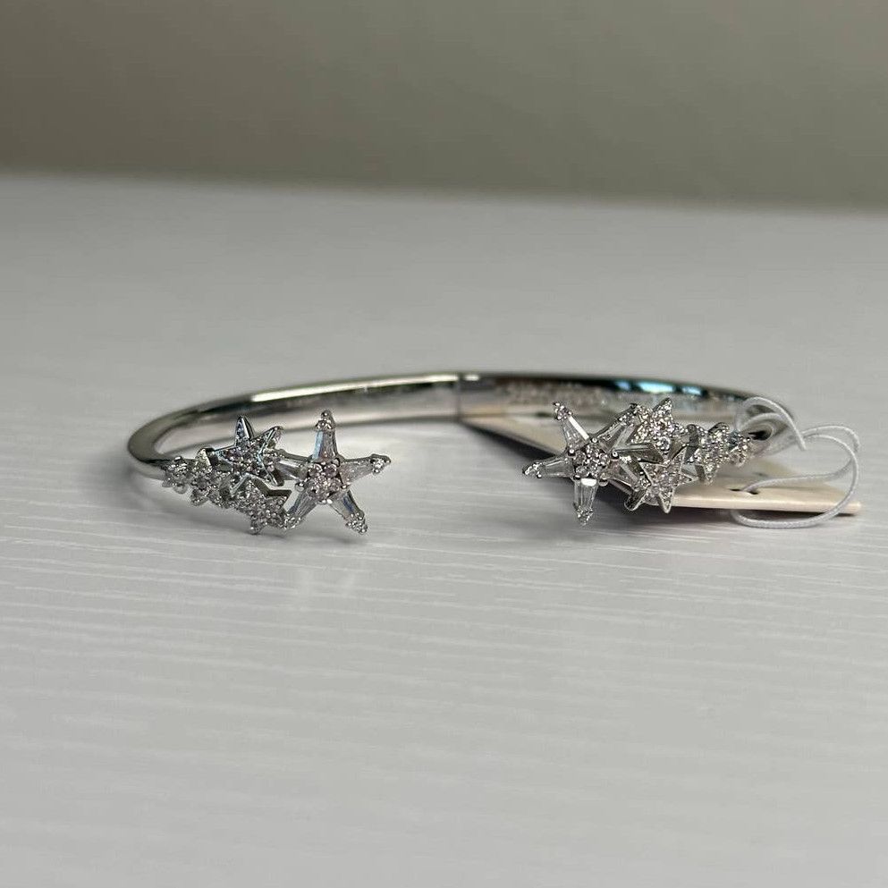 Kate Spade Kate Spade Starring Star Hinge Cuff silver tone Bracelet ...