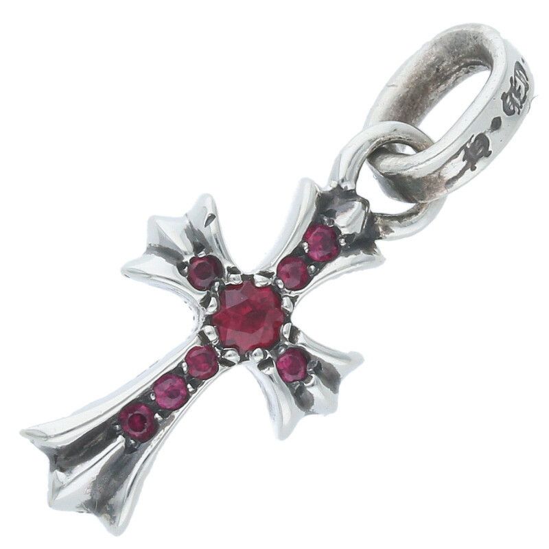 Chrome Hearts Ruby Baby Fat Cross Pendant | Grailed