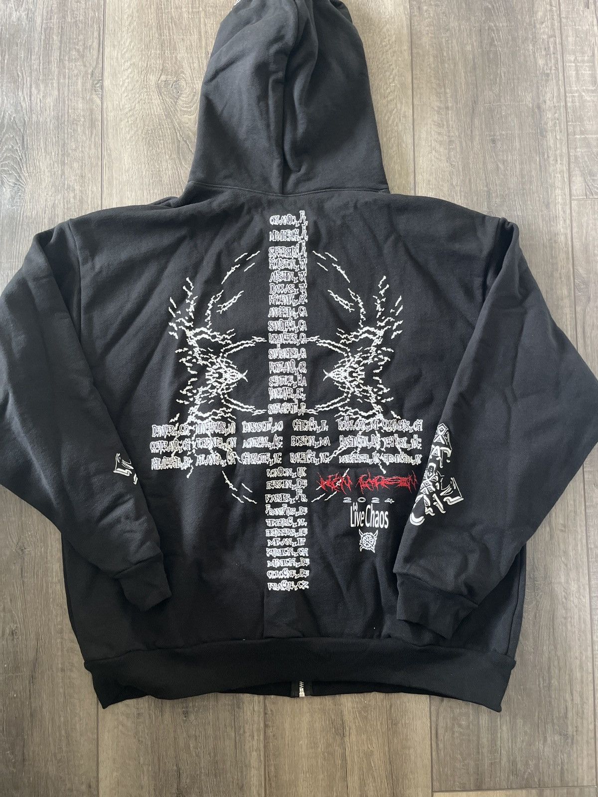 Streetwear Ken Carson Zip Up A Great Chaos Tour “gorecore” | Grailed