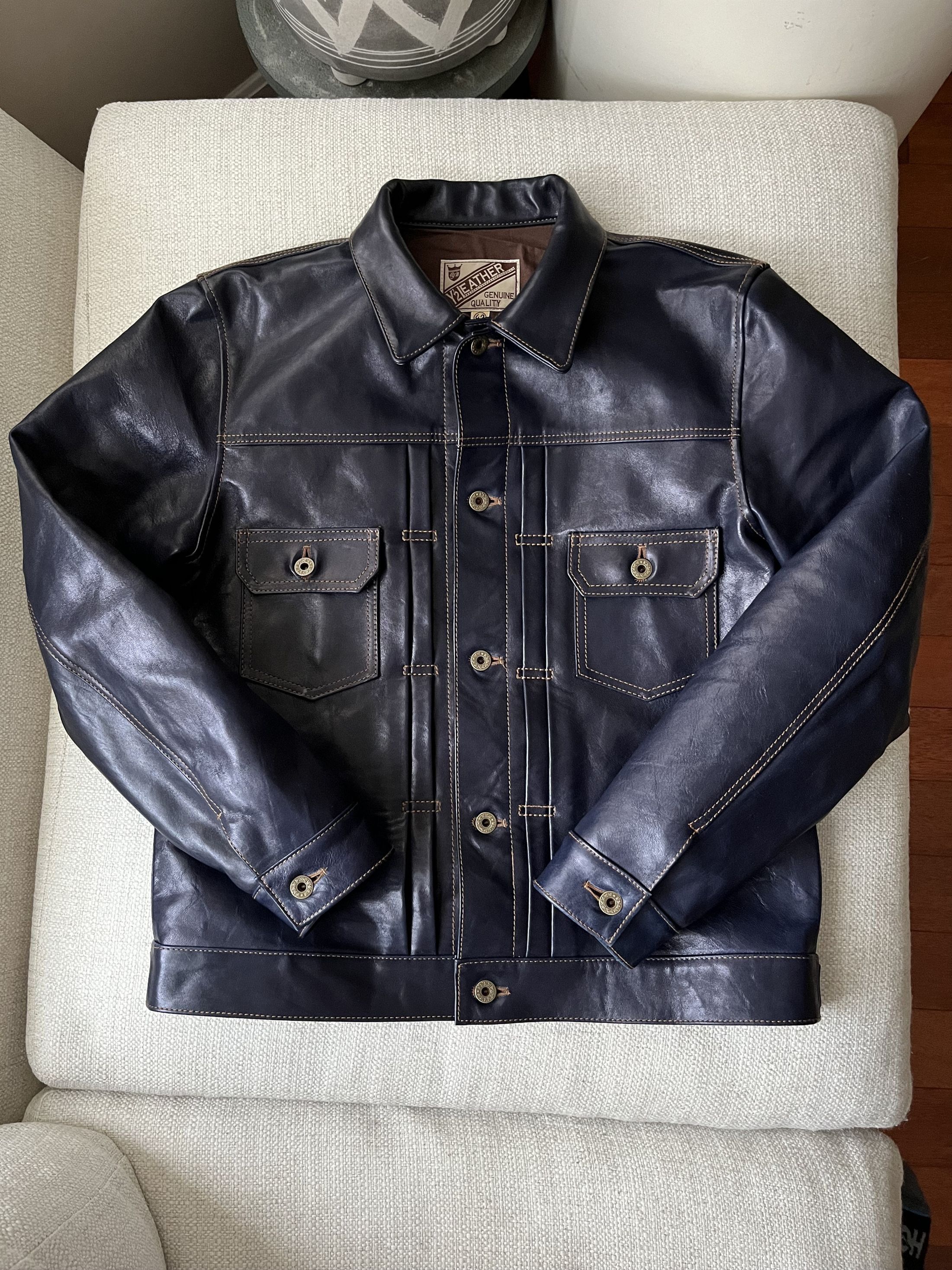 Y'2 Leather Indigo Horse 2nd Type Jacket (IB-141) | Grailed