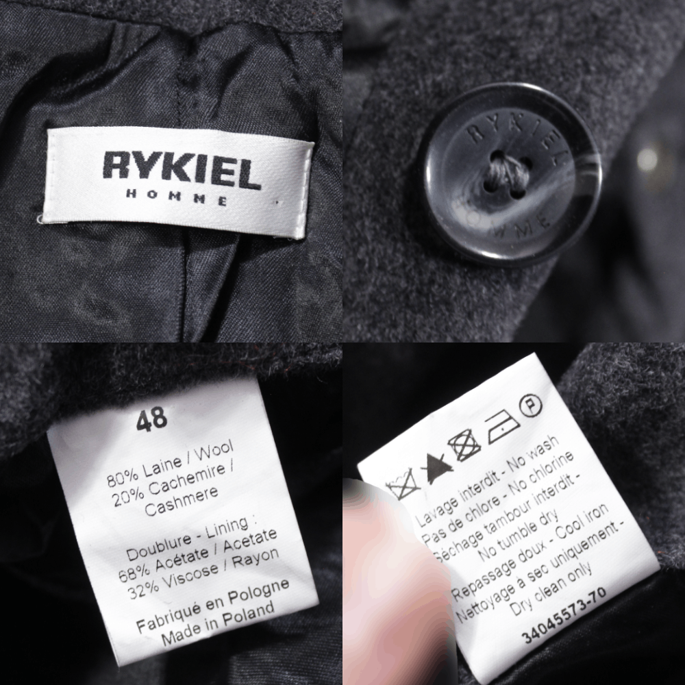 Rykiel Homme Wool Cashmere Double Breasted Coat | Grailed