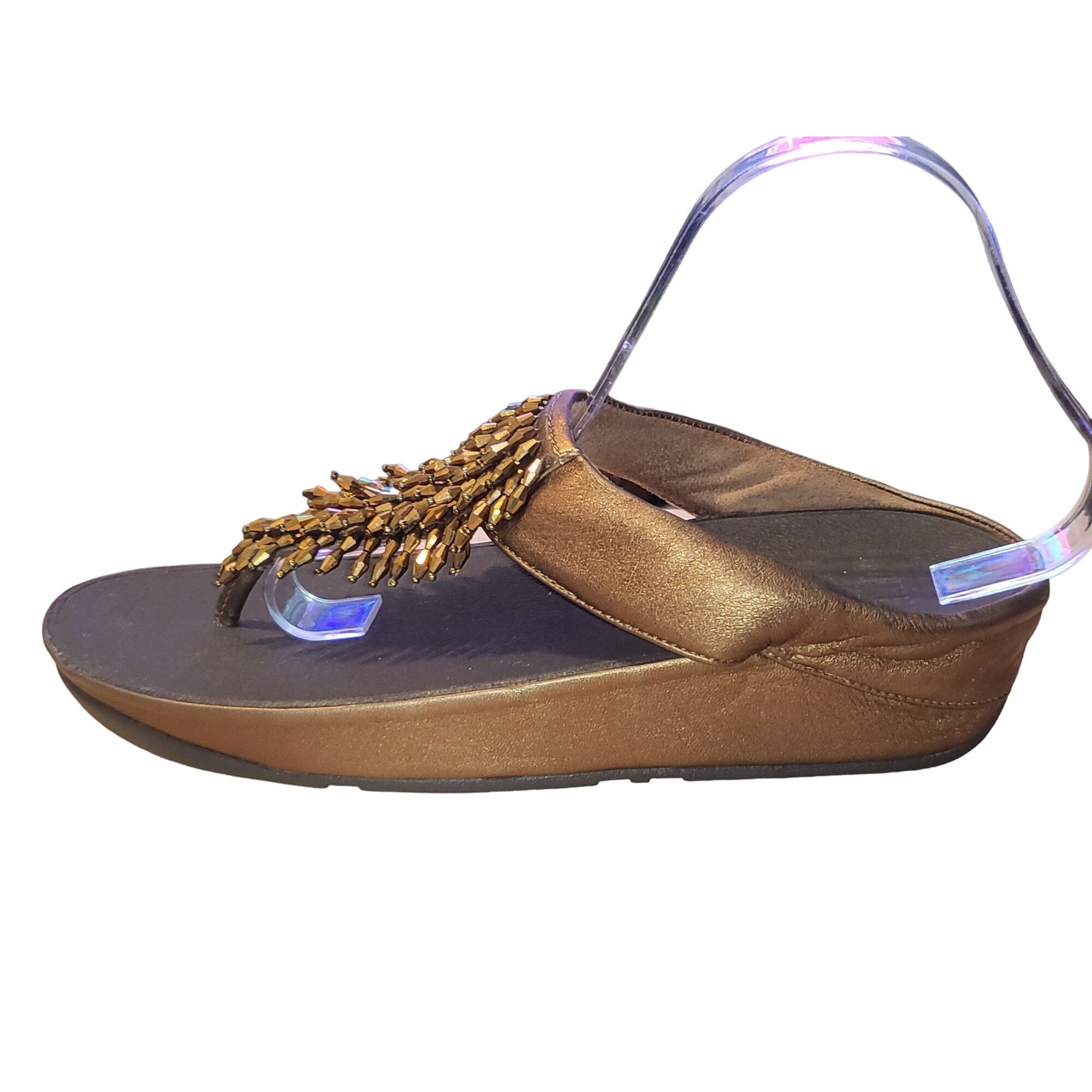 Malibu Sandals Fitflop Rumba Sandals Women Sz 9 K26-012 Leather Toe ...