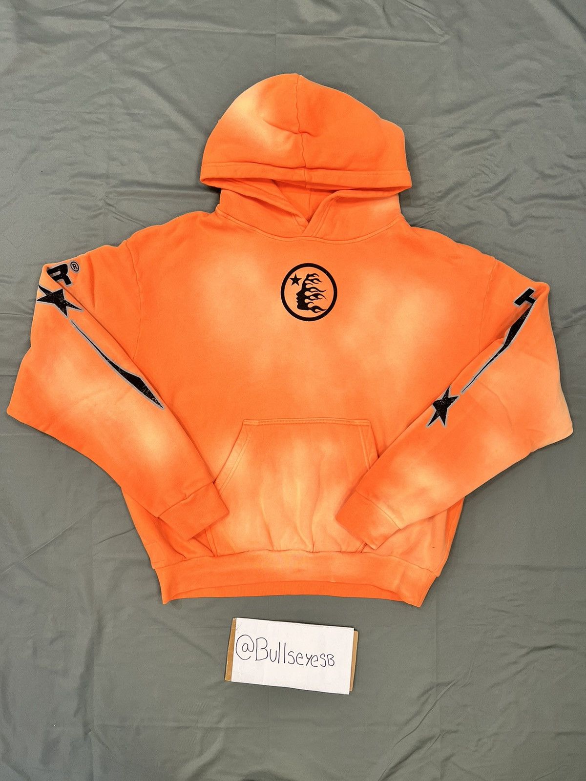 HELLSTAR Hellstar Fire Orange Dye Hoodie | Grailed