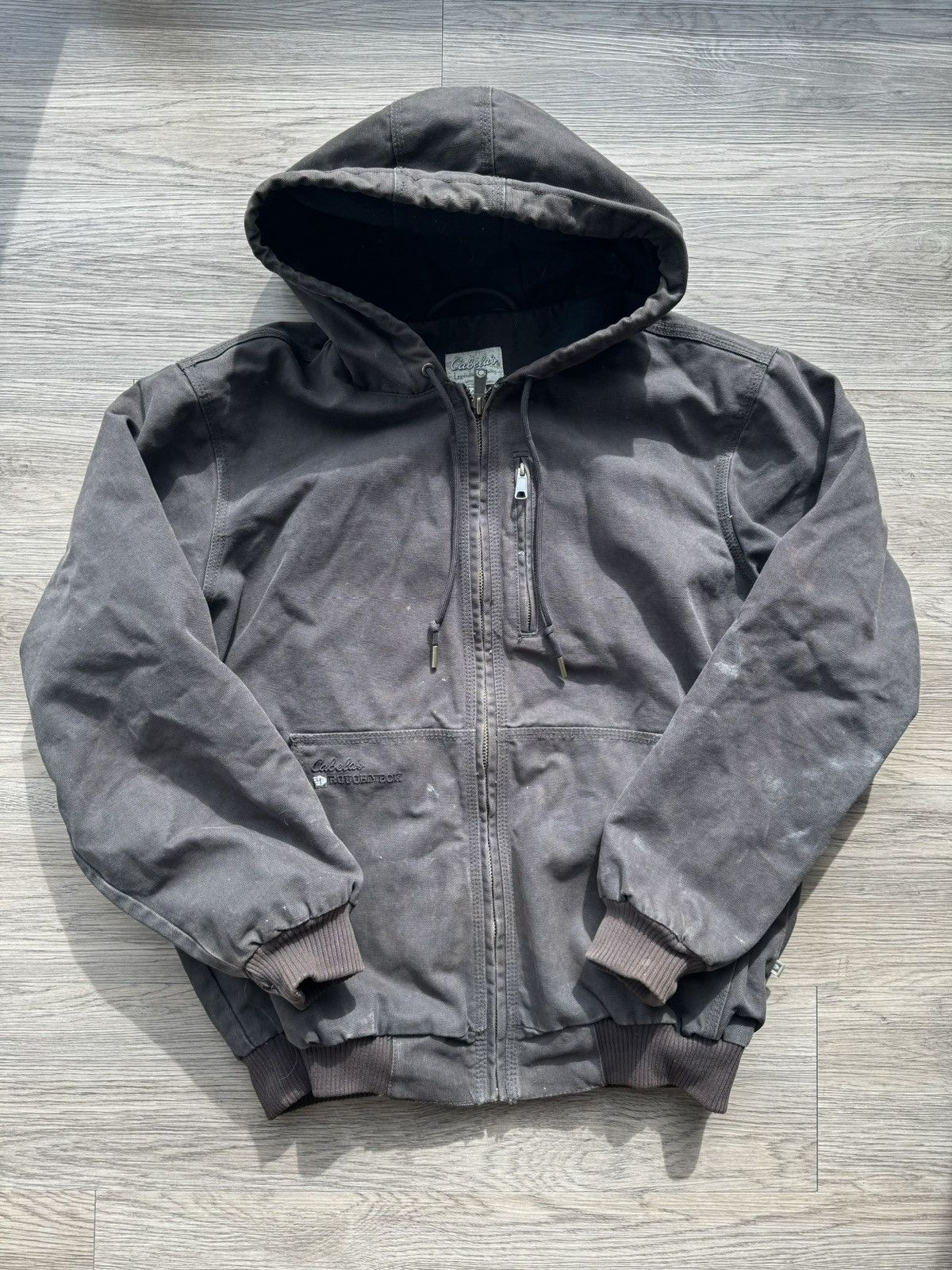 Cabelas × Carhartt × Vintage Vintage CABELAS Hooded Carpenter Work zip ...