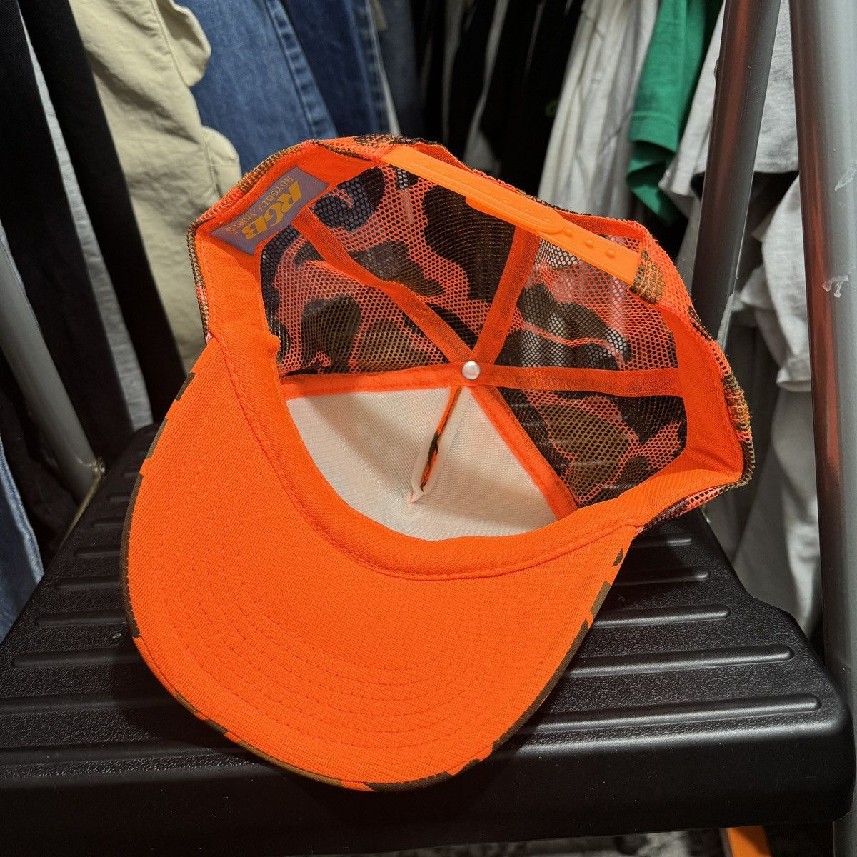Future RGB FREIGHT ORANGE CAMO TRUCKER HAT FUTURE FBG | Grailed