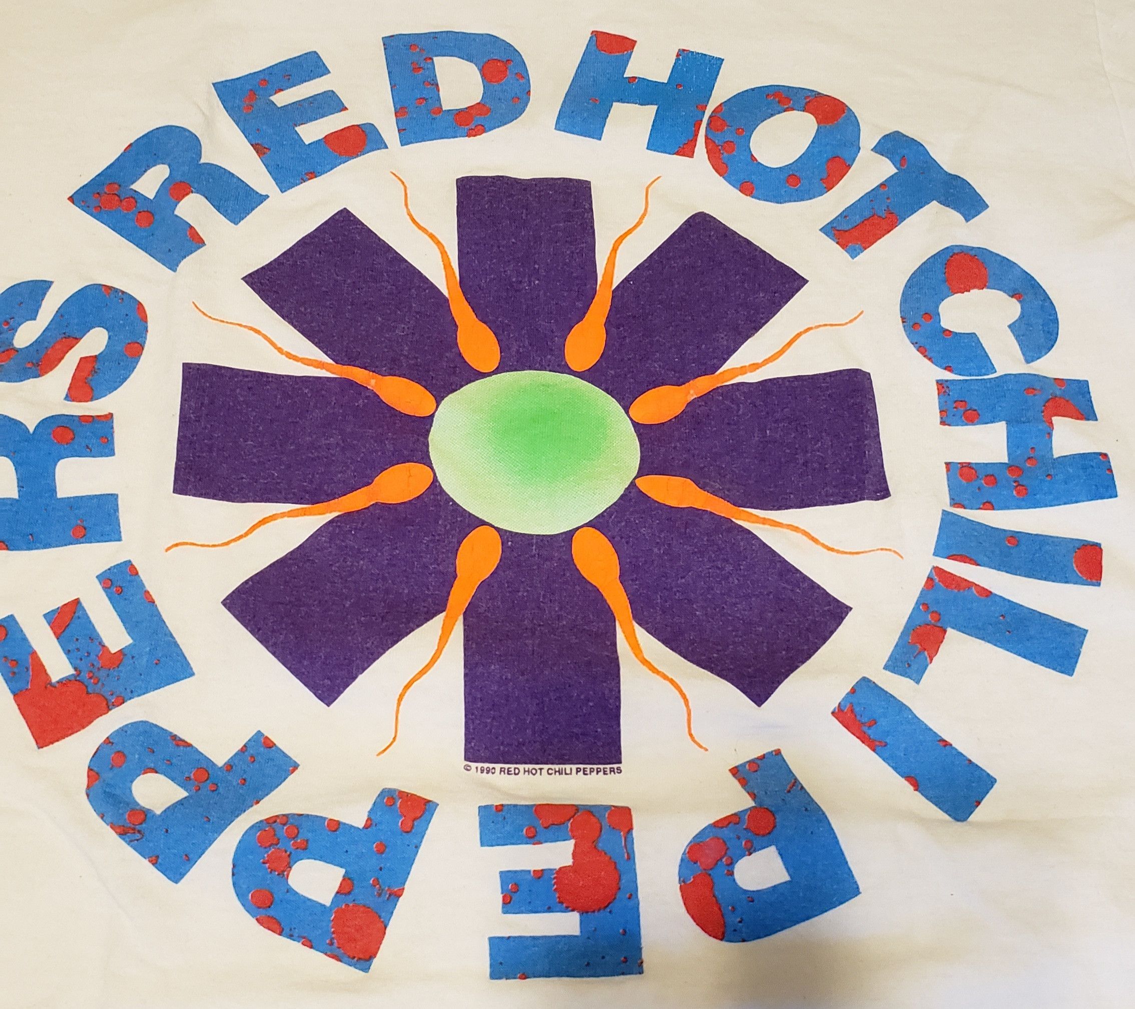 Band Tees Red Hot Chili Peppers Vintage 1990 Sperm Egg T Shirt Grailed