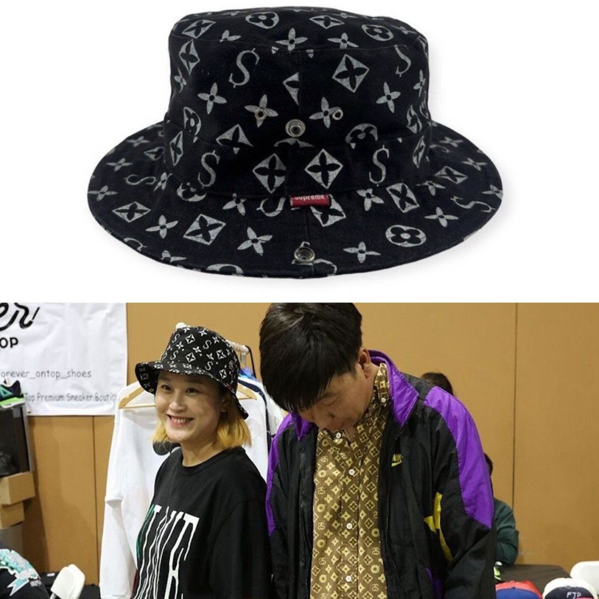 Supreme × Vintage RARE THE OG 2000s SUPREME X LV Monogram Bucket Hat ...