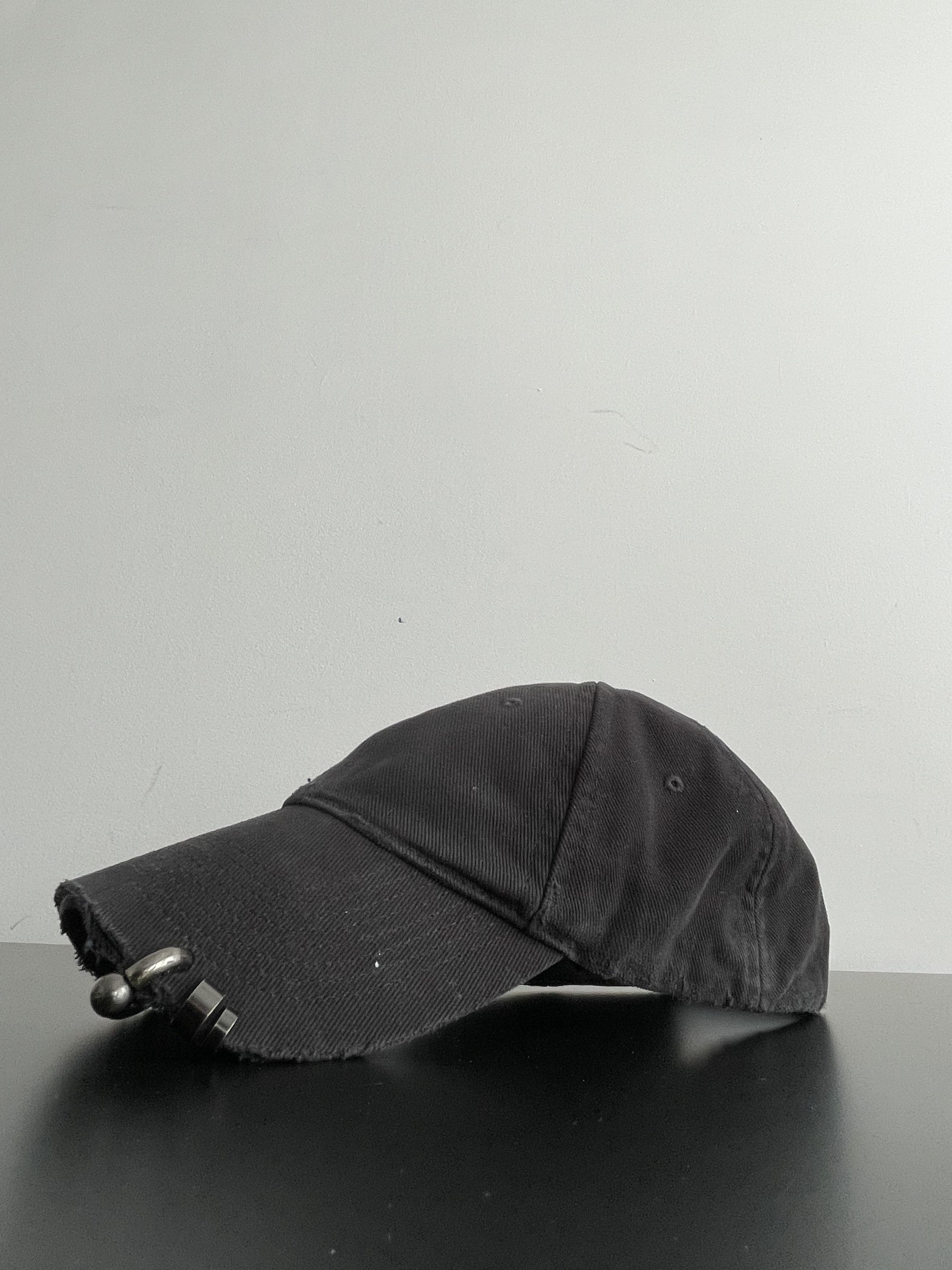 Balenciaga Rare No Notch Heavy Piercing Pierced Cap NWT (M Balenciaga Rare No Notch Heavy Piercing Pierced Cap NWT (M