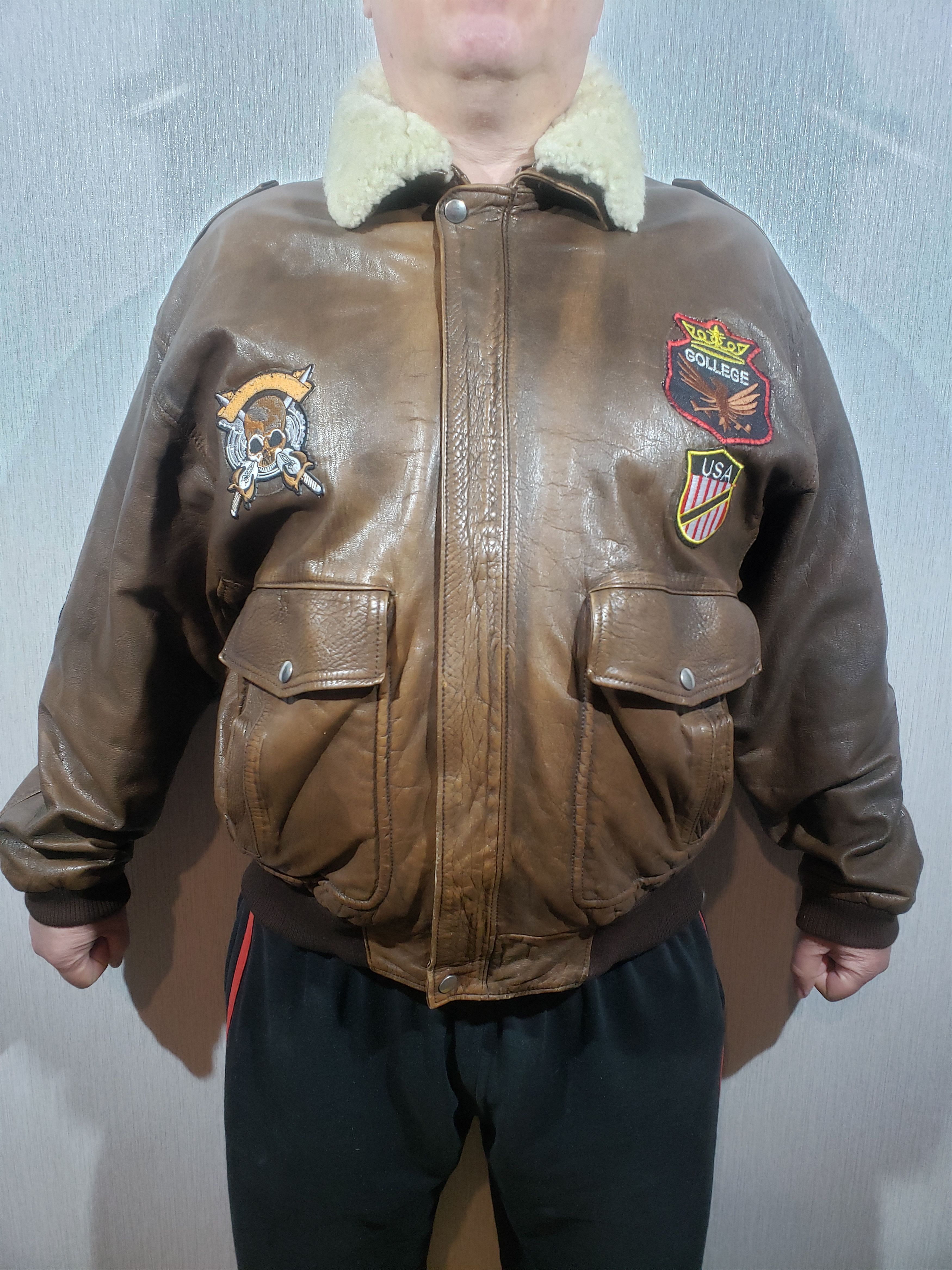 Bomber Jacket × Designer Stylish men's leather jacket with bright ...