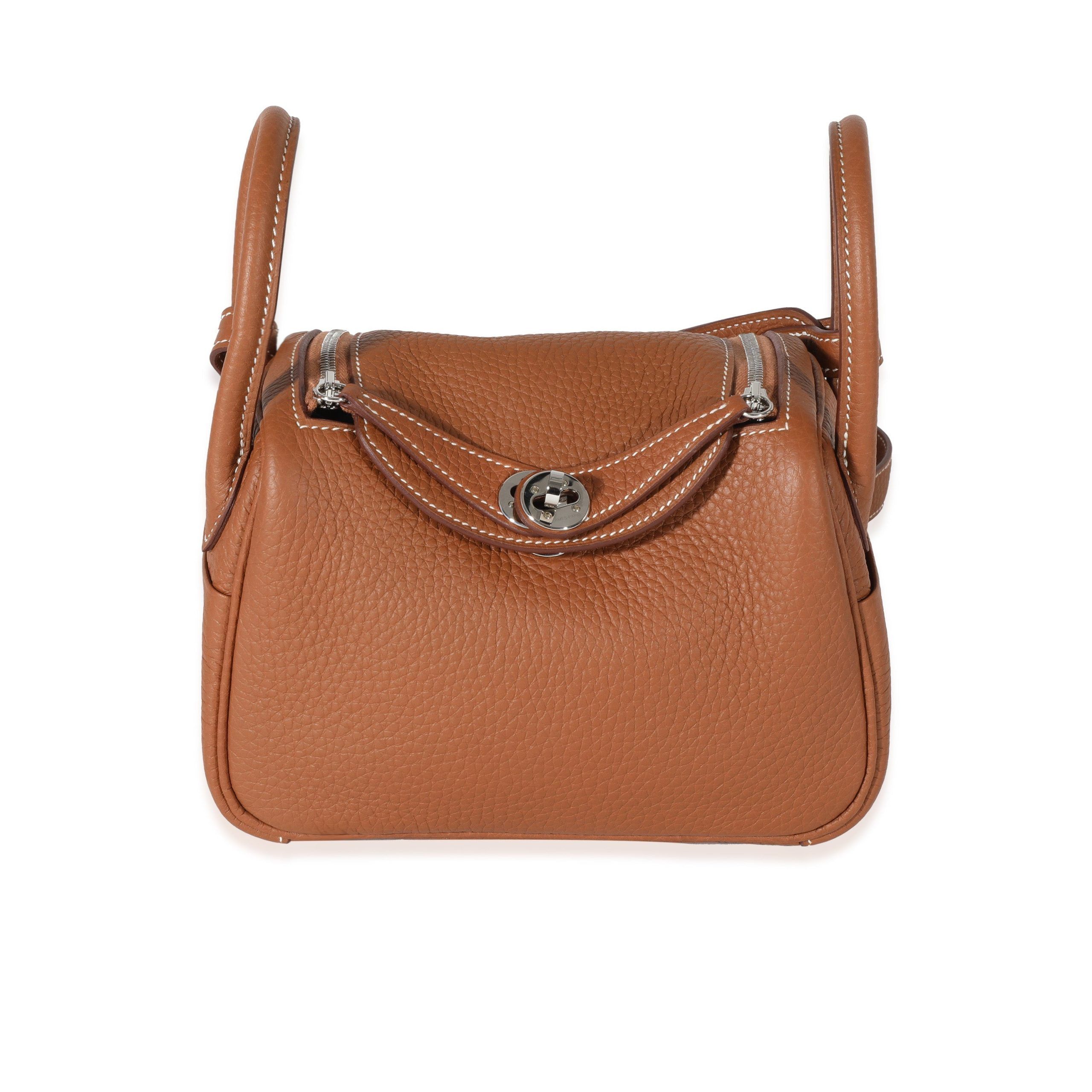 Hermes Hermès Gold Clemence Mini Lindy 20 PHW | Grailed