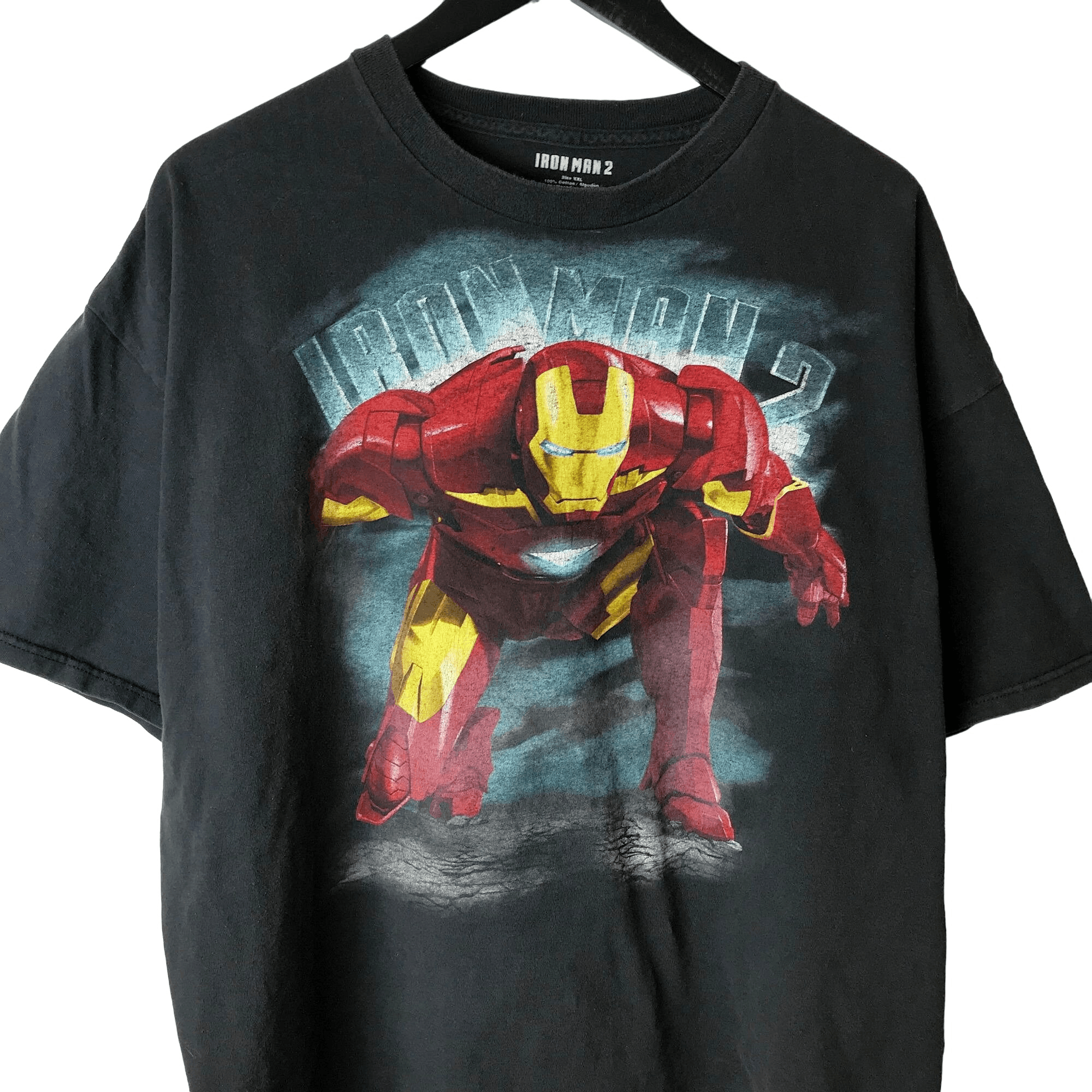 Marvel Comics 2010 Iron Man 2 Marvel Movie Tee T Shirt Promo Black 2XL ...