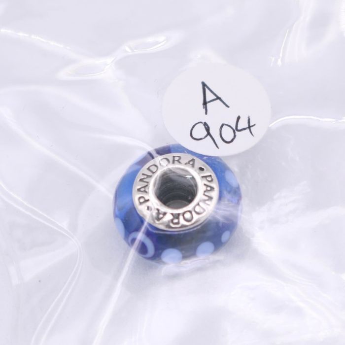 pandora Authentic Pandora Blue Bubbles Glass Murano Charm | Grailed