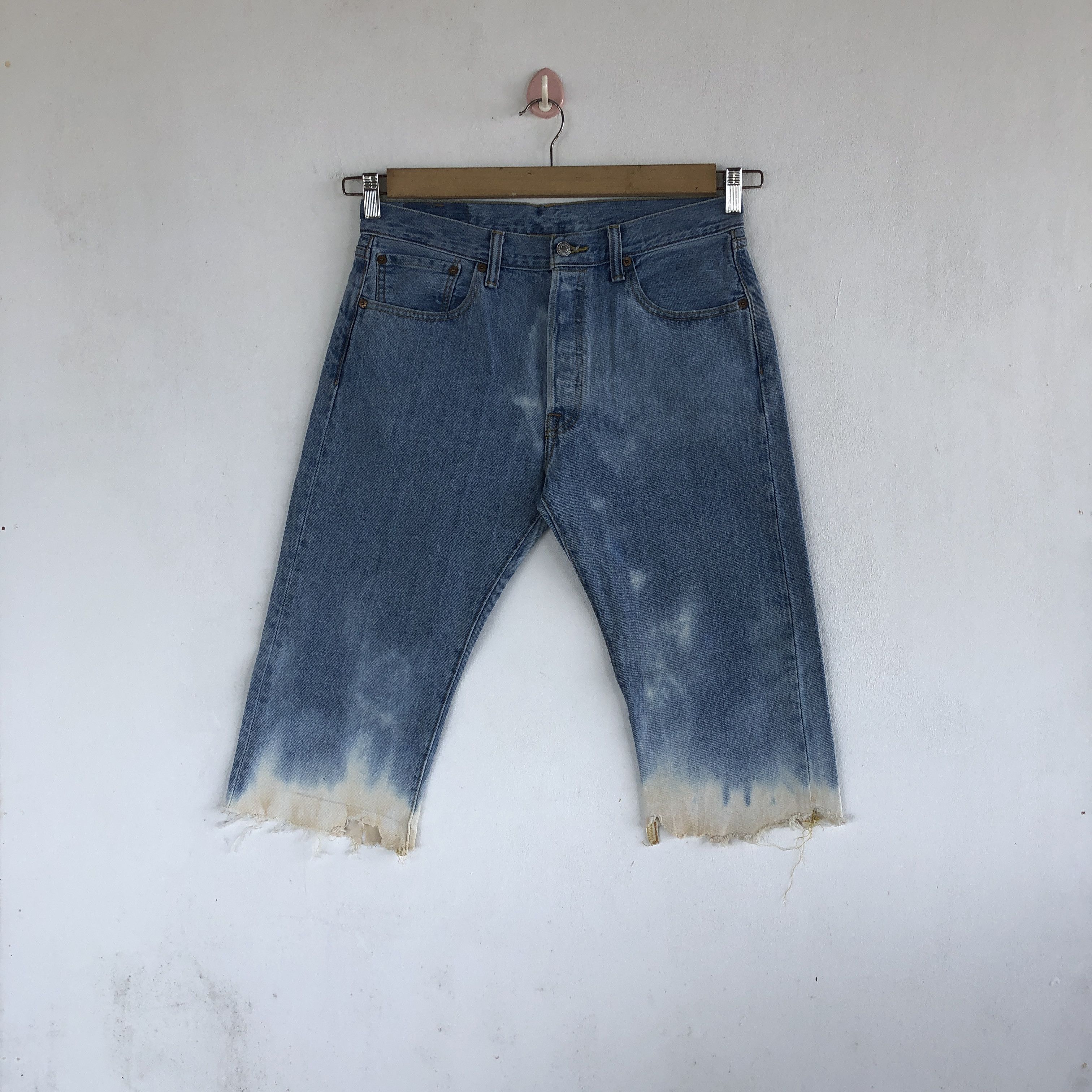 If Six Was Nine × Levi's × Vintage Vintage Levis 501 Bleach Short Jeans ...