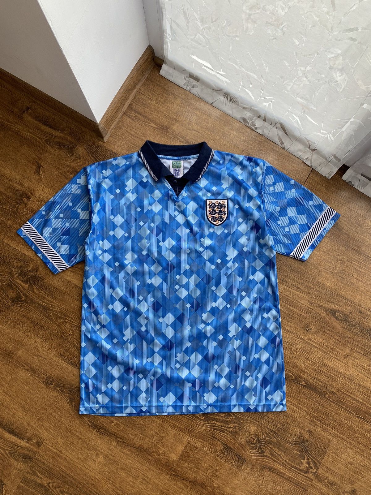 Jersey × Vintage Score Draw England 1990 Third Football Shirt Soccer ...