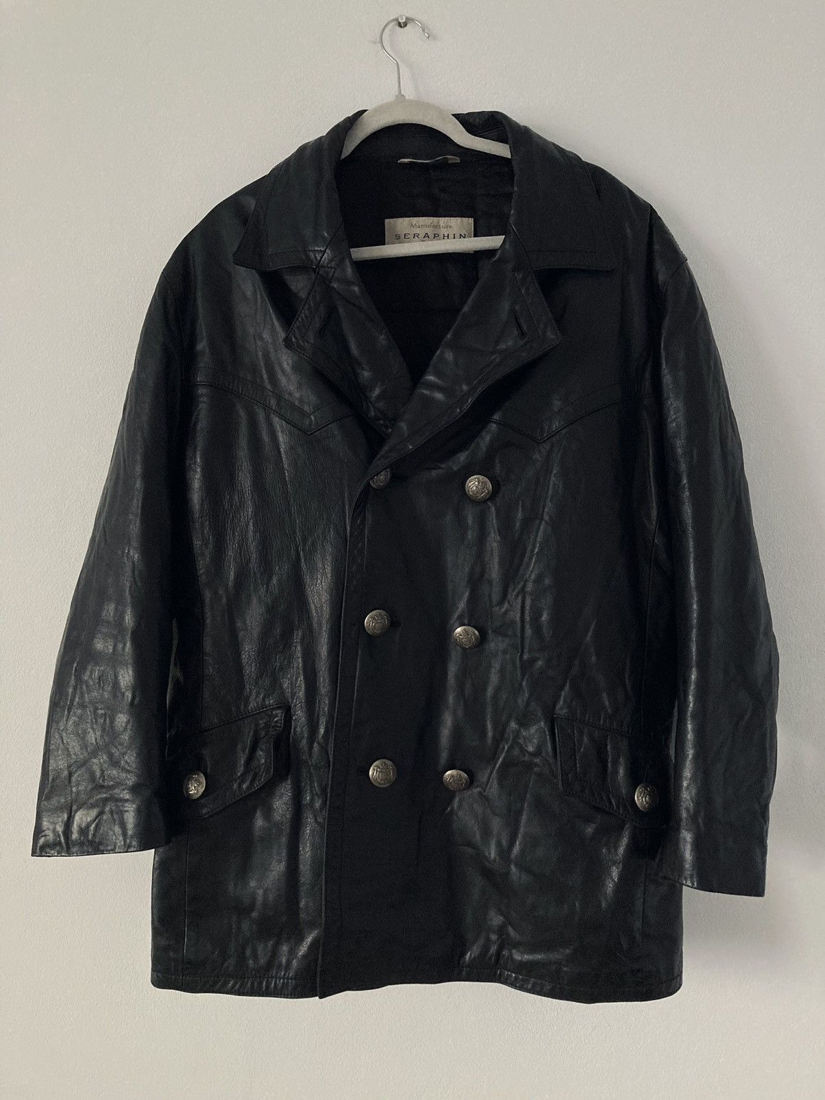 Seraphin VINTAGE DOUBLE BREASTED LEATHER JACKET | Grailed