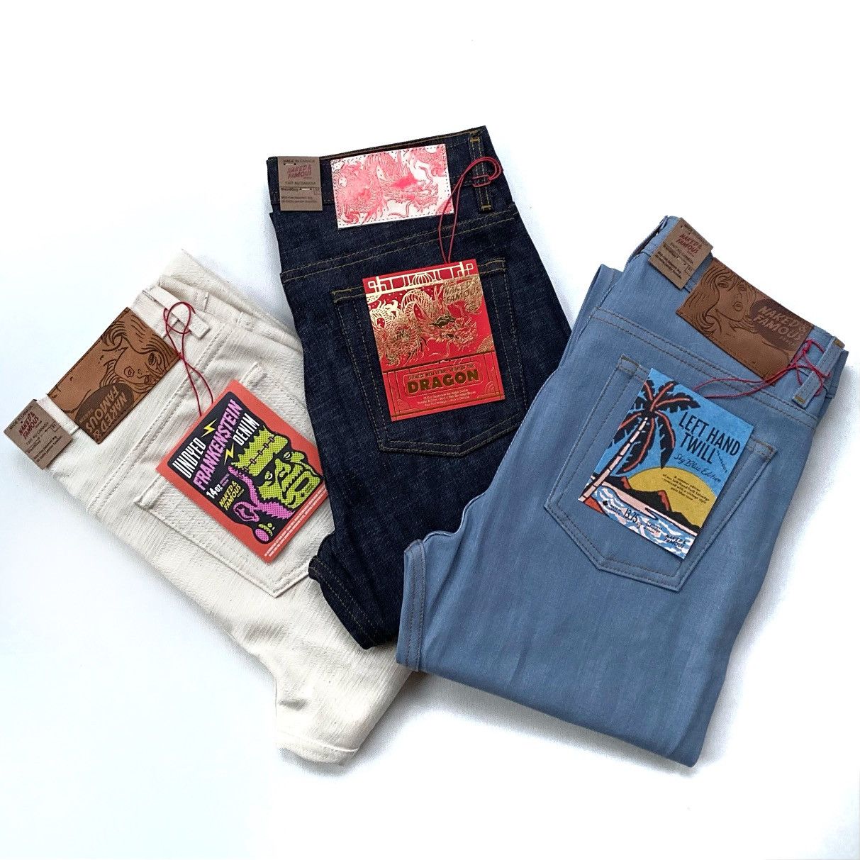 Naked & Famous Naked & Famous Weird Guy Left Hand Twill Sky Blue ...