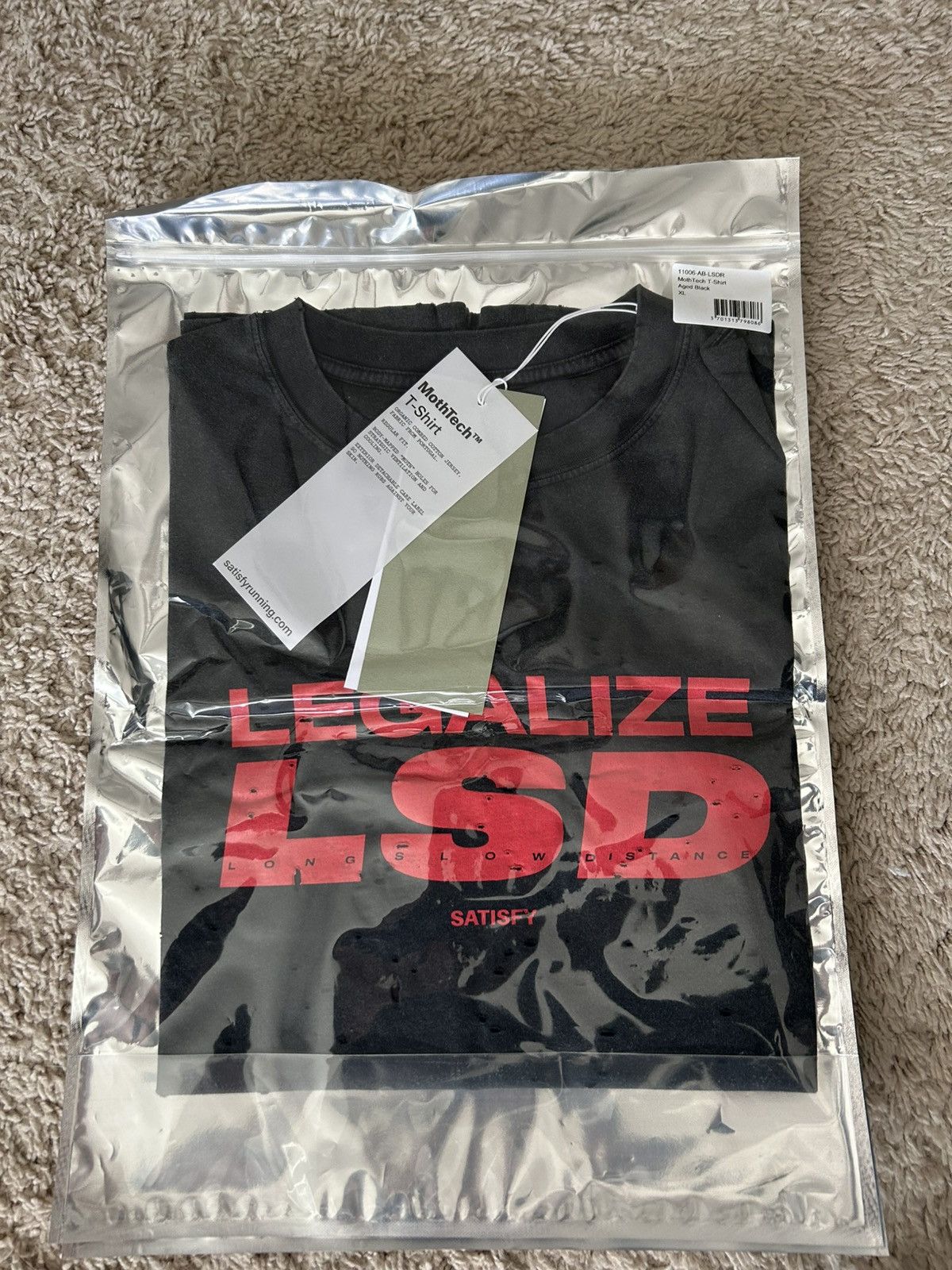 Satisfy Satisfy Legalize LSD Run Exclusive Mothtech tee | Grailed