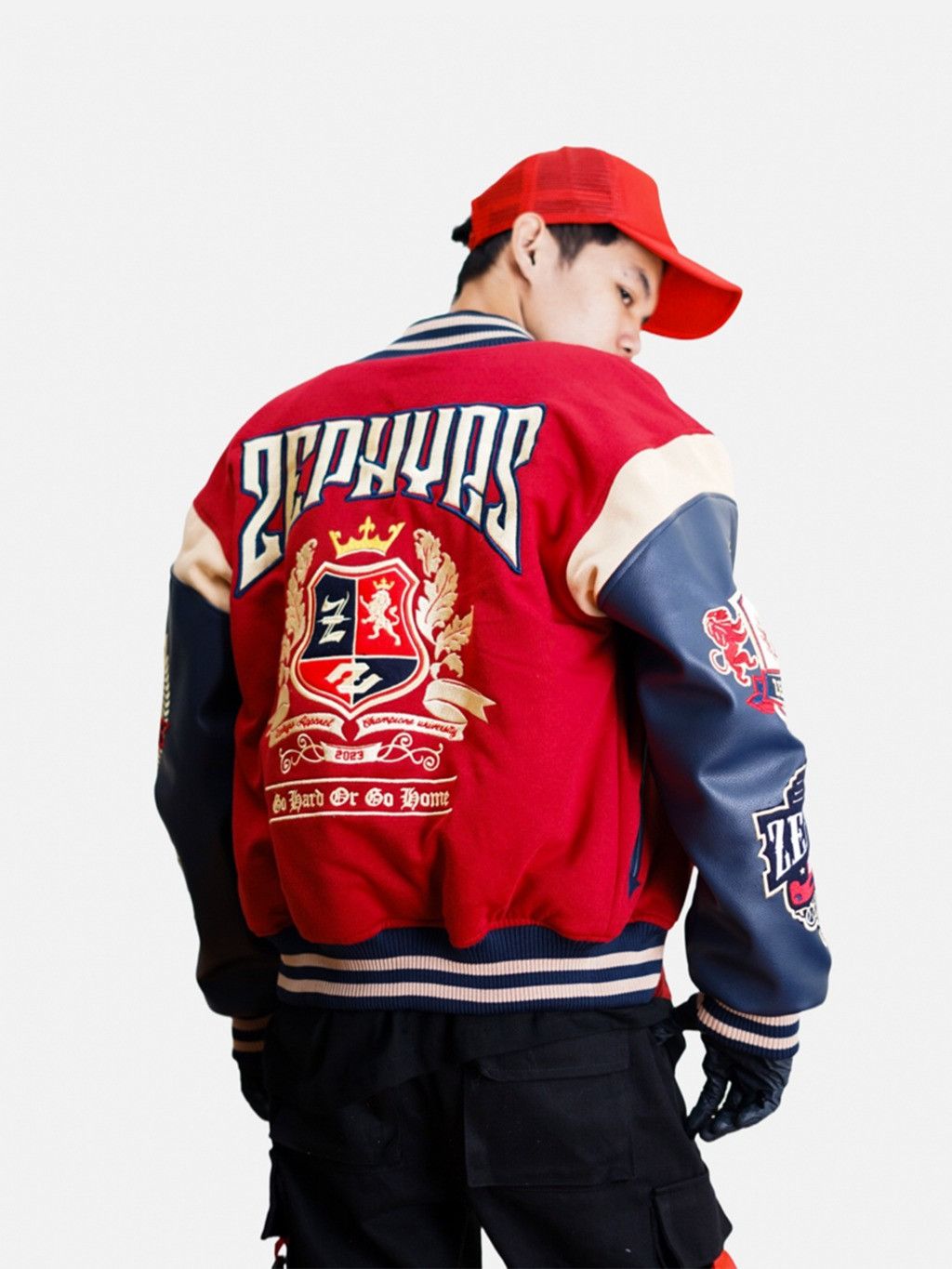 Varsity Jacket Jacket Varsity red Skull Zephyrs | Grailed