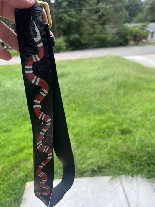 Gucci Gucci GG Supreme Monogram Kingsnake Print Belt | Grailed
