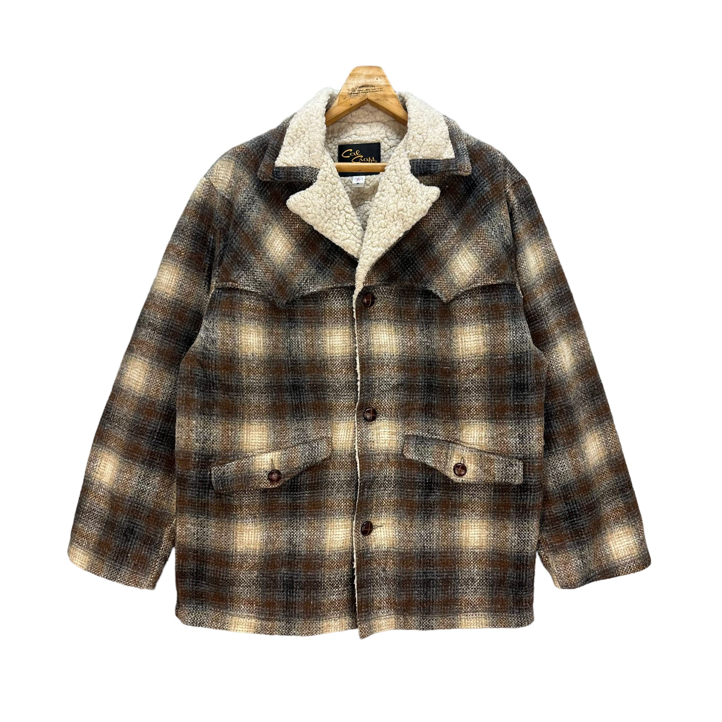 Vintage CAL CRAFT TARTAN SHERPA JACKET SHADOW PLAID #8061-199 | Grailed
