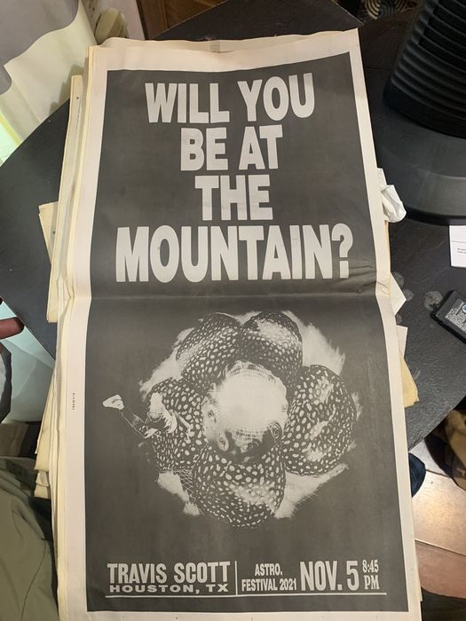 Travis Scott Travis Scott Astroworld newspaper 2021 | Grailed