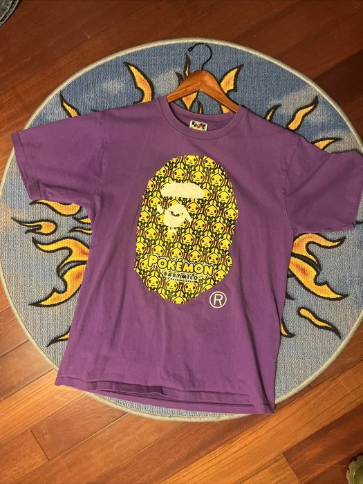 Bape A Bathing Ape BAPE x Pokémon Pikachu T-shirt Purple Size L | Grailed