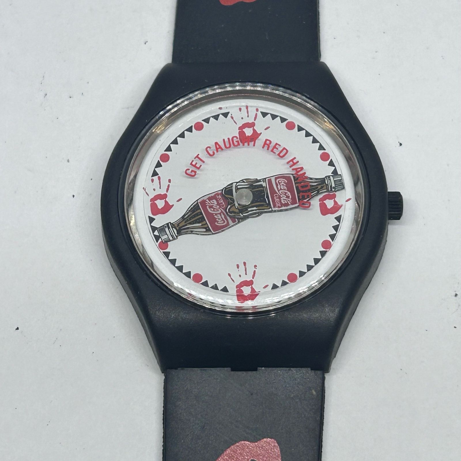 Coca Cola Coca Cola Red Hand Print Cool & Unique Watch New Battery ...