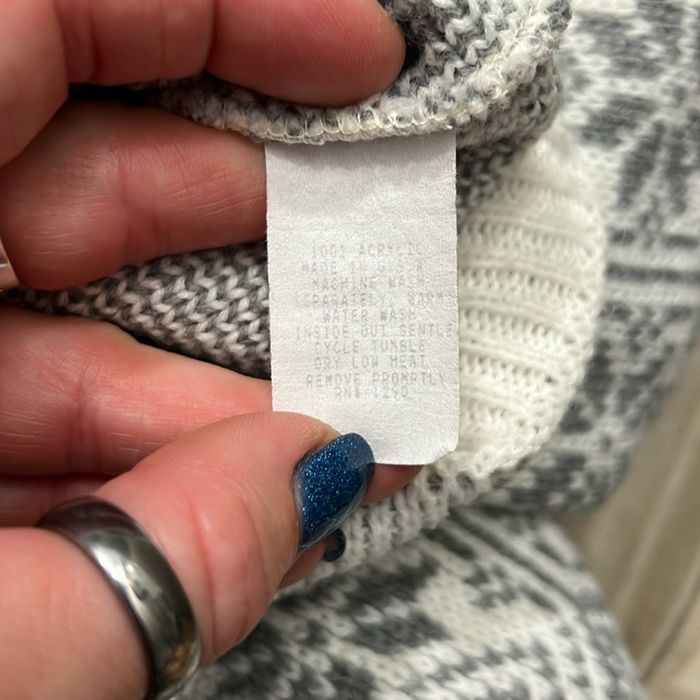 Vintage Jersild Swiss Fair Isle Silver Frog Toggle Cardigan Sweater ...