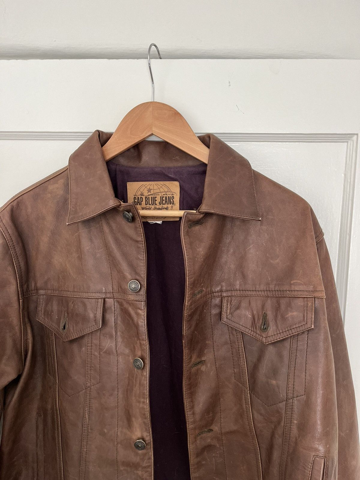 Gap Brown leather jacket | Grailed
