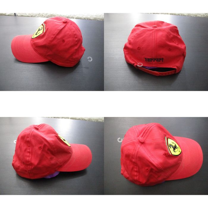 Ferrari Vintage Ferrari Hat Cap Mens Red Snap Back Cars Racing Horse ...