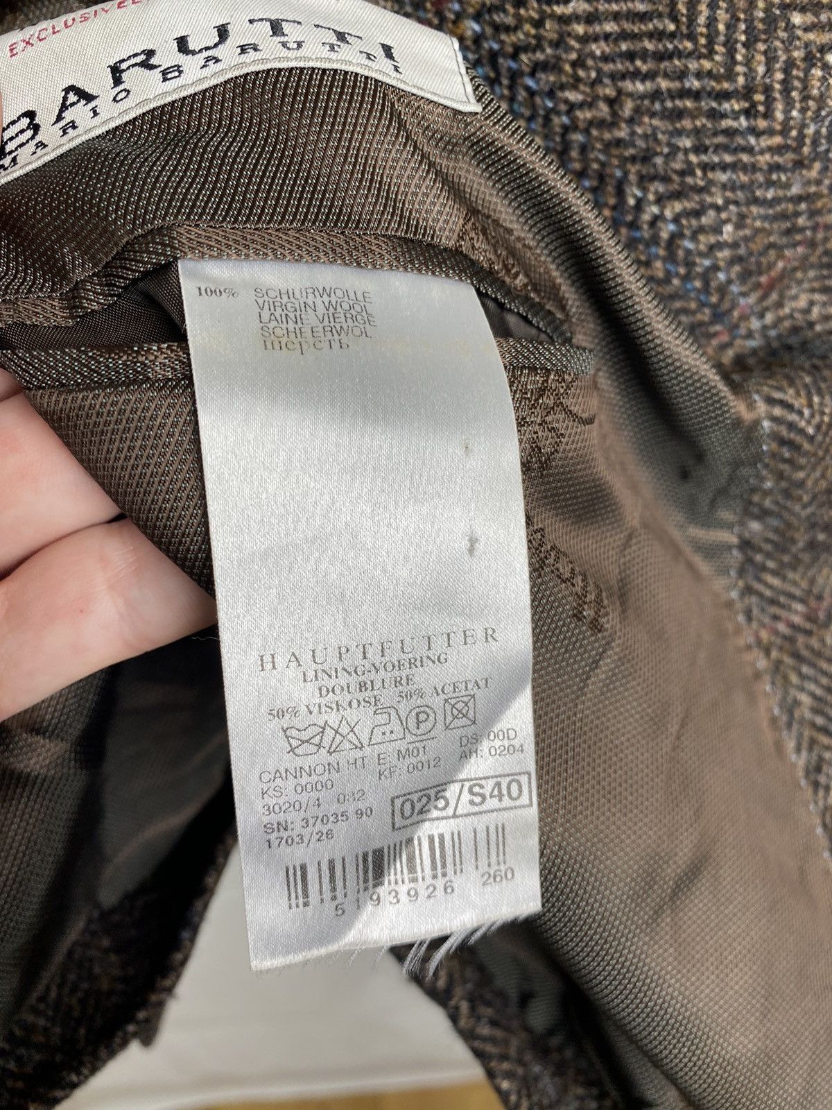 Harris Tweed Harris Tweed Mario Barutti Herringbone Wool Blazer 025/S40 ...