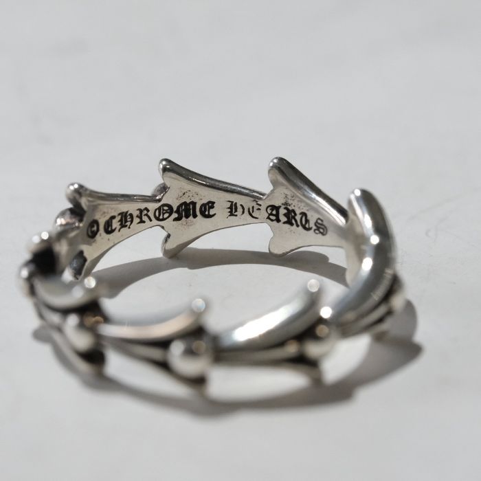Chrome Hearts CHROME HEARTS CROSS TAIL BAND RING | Grailed
