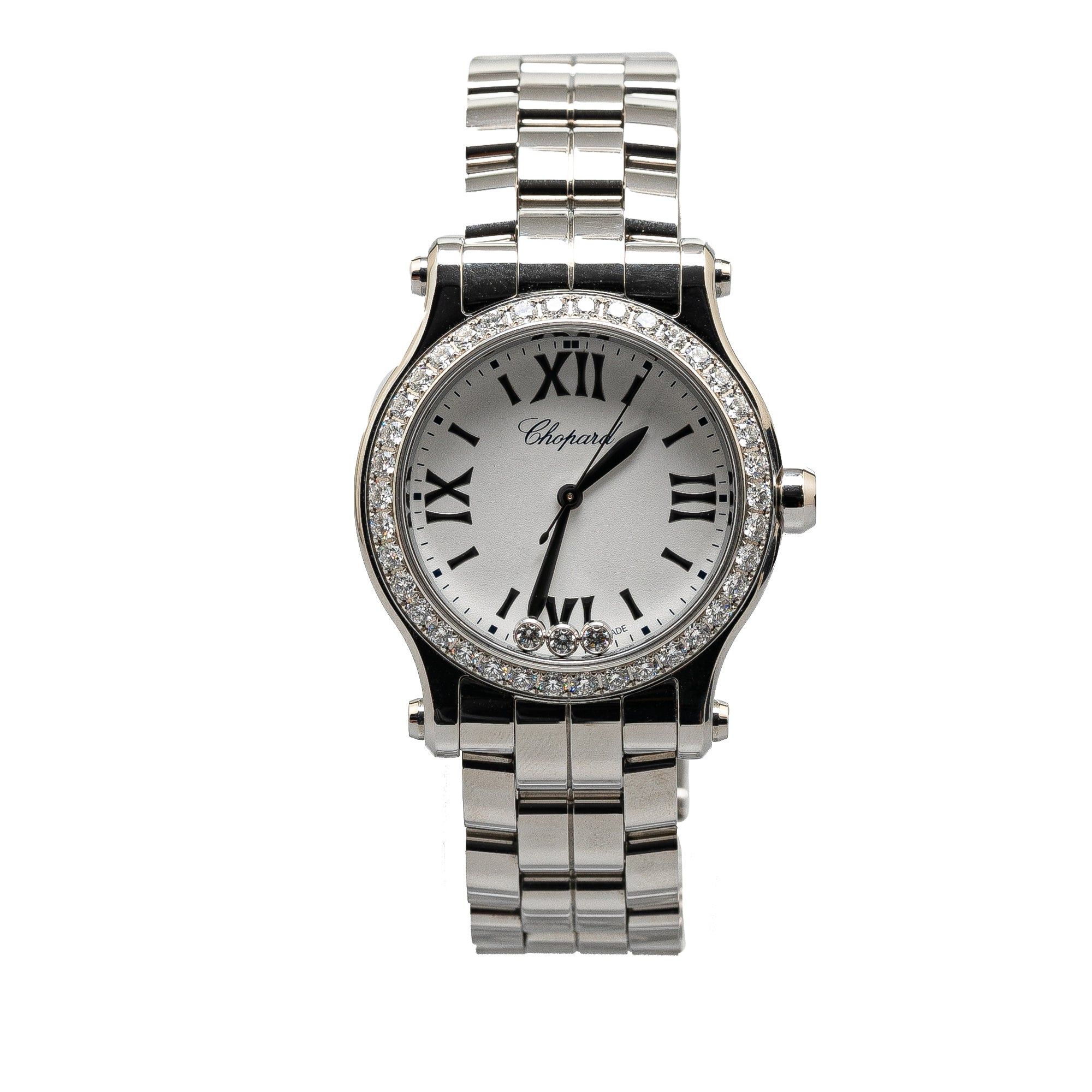 Chopard Chopard Quartz Stainless Steel Diamonds Happy Sport Watch | Grailed
