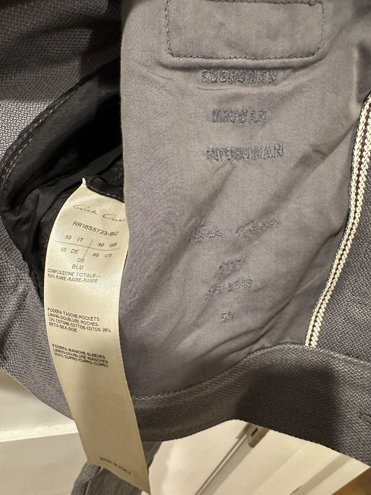 Rick Owens Blu Little Joe Jacket - RR18S5723-BC | Grailed