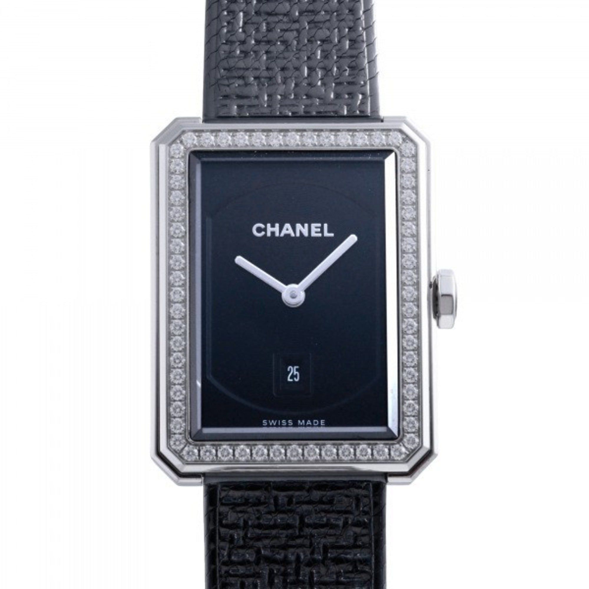Chanel CHANEL boyfriend tweed H5318 black dial watch ladies | Grailed