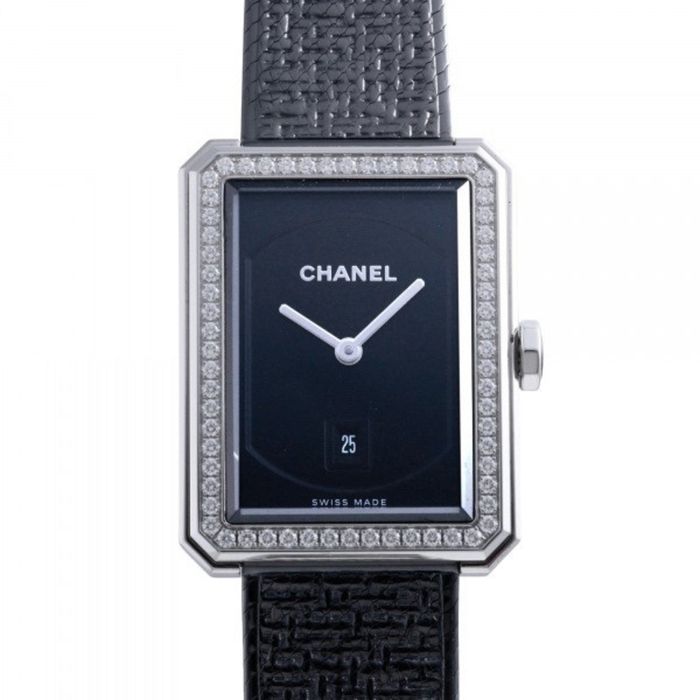 Chanel CHANEL boyfriend tweed H5318 black dial watch ladies | Grailed