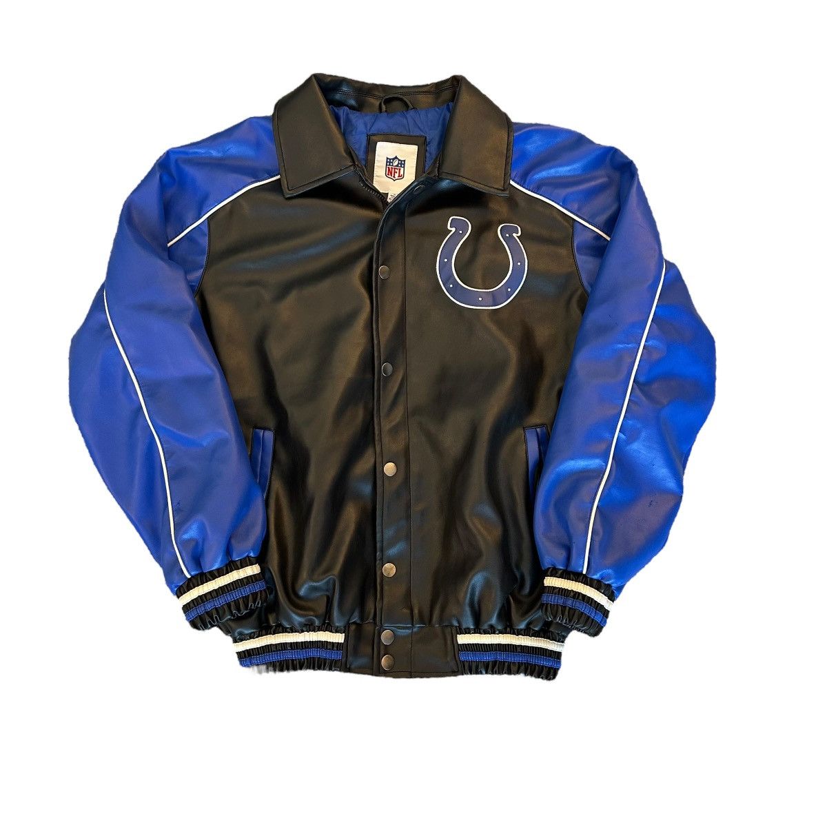 Made In Usa × NFL × Vintage Vintage Indianapolis Colts Leather NFL zip ...