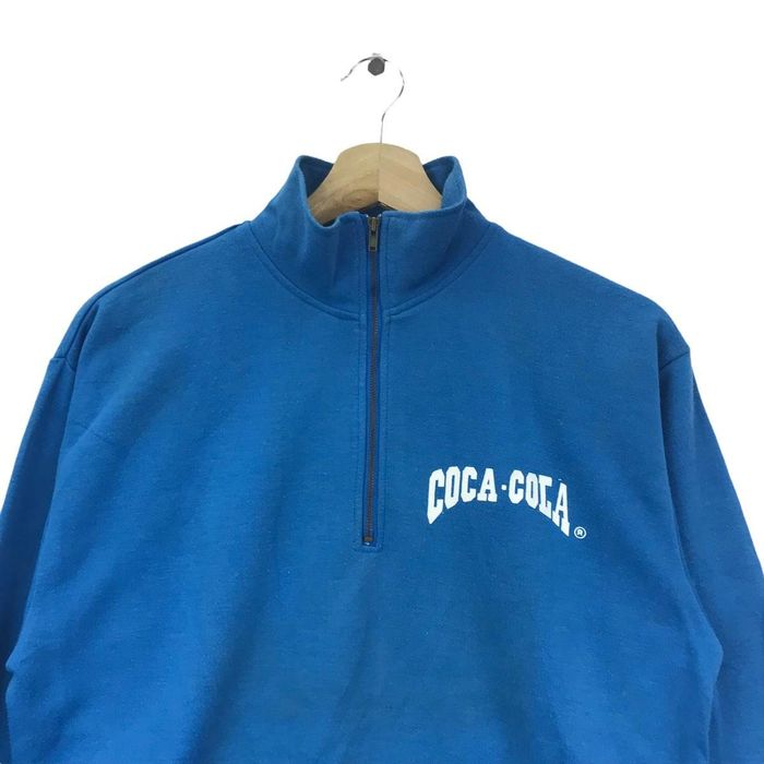 Coca Cola Vtg COCA COLA COKE Side Logo Blue Sweater Pullover | Grailed