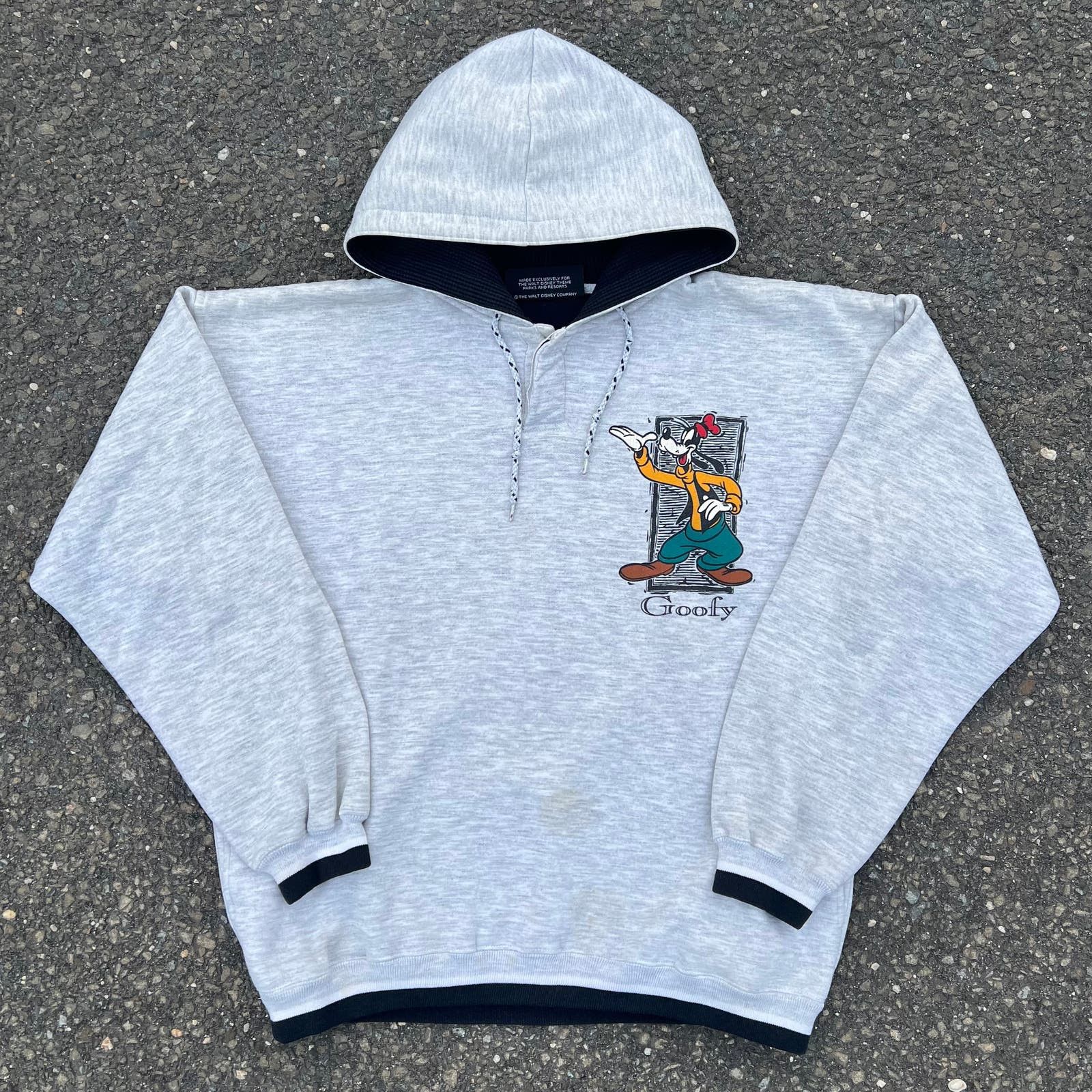 Vintage Vintage Disney goofy gray 90s hoodie sweatshirt | Grailed