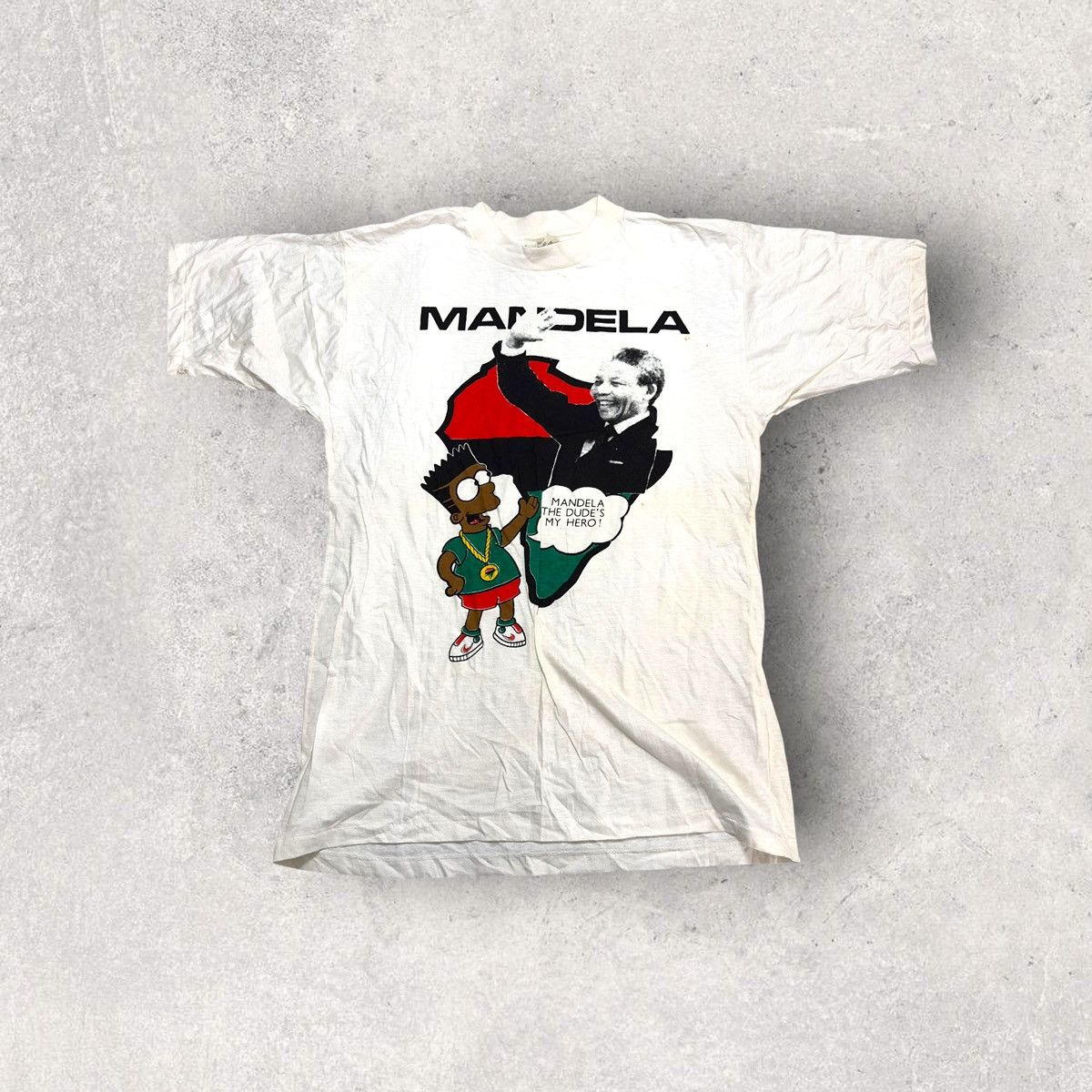The Simpsons × Vintage Vintage Bart Simpson Nelson Mandela tee | Grailed