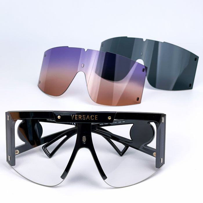 Versace NEW Versace VE4393 GB1/1W Magnetic Lens Shield Sunglasses | Grailed